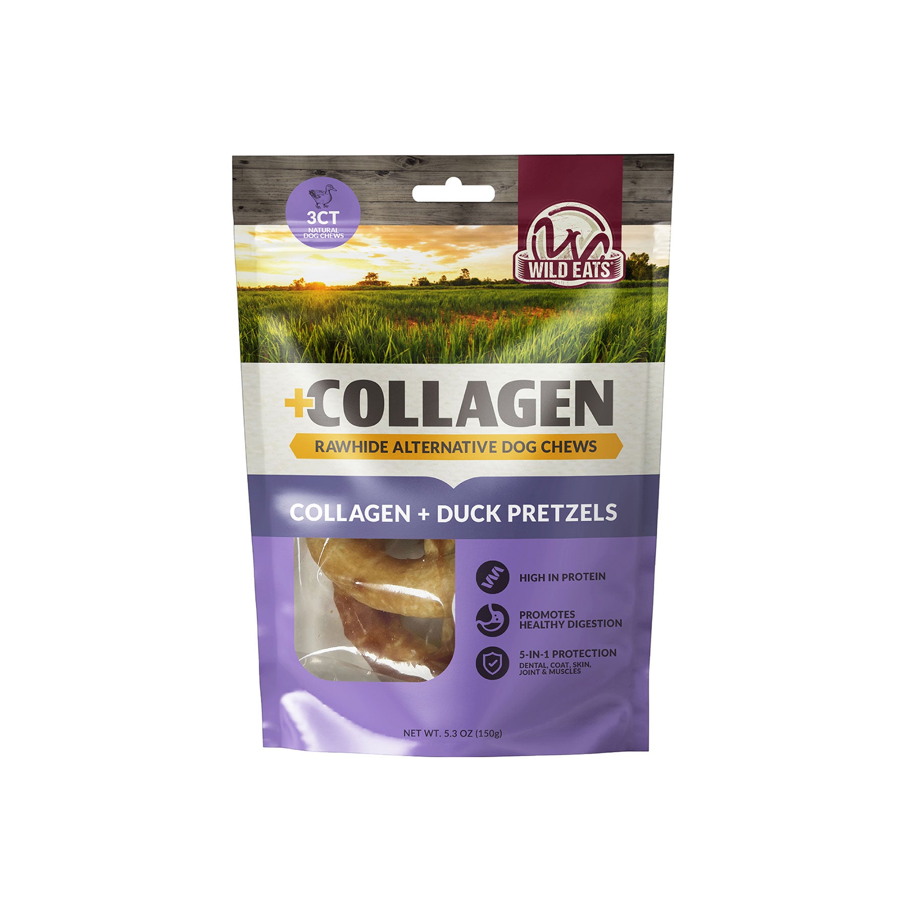 Wild Eats Collagen Pretzel Duck Flavor Dog Treats | Petmate