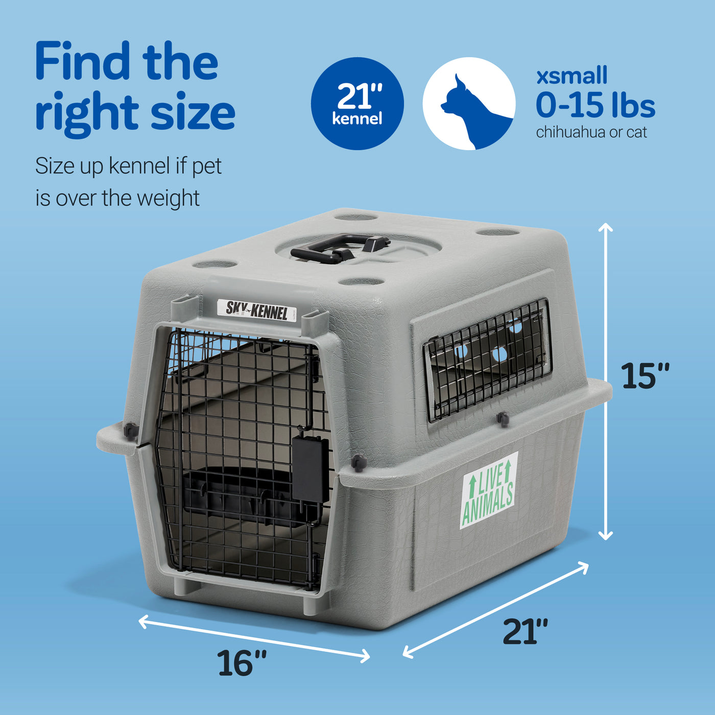 Petmate Sky Kennel For Air and Travel Dog Crate | Petmate