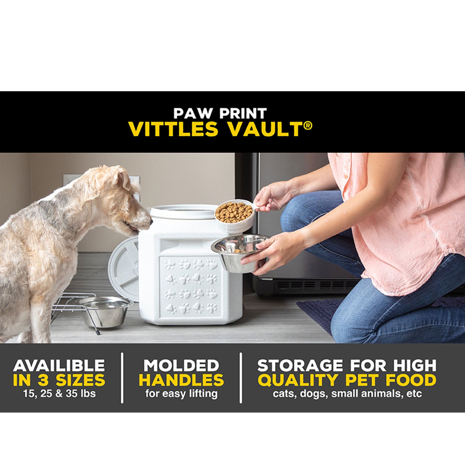 Vittles Vault Pawprint Outback Food Storage Container | Petmate